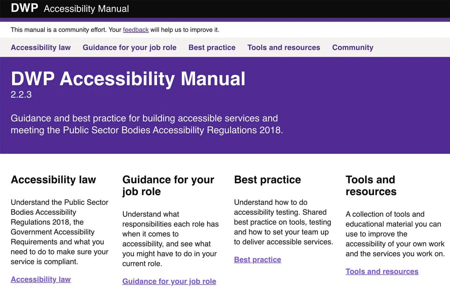 DWP Accessibility Manual - craigabbott.co.uk